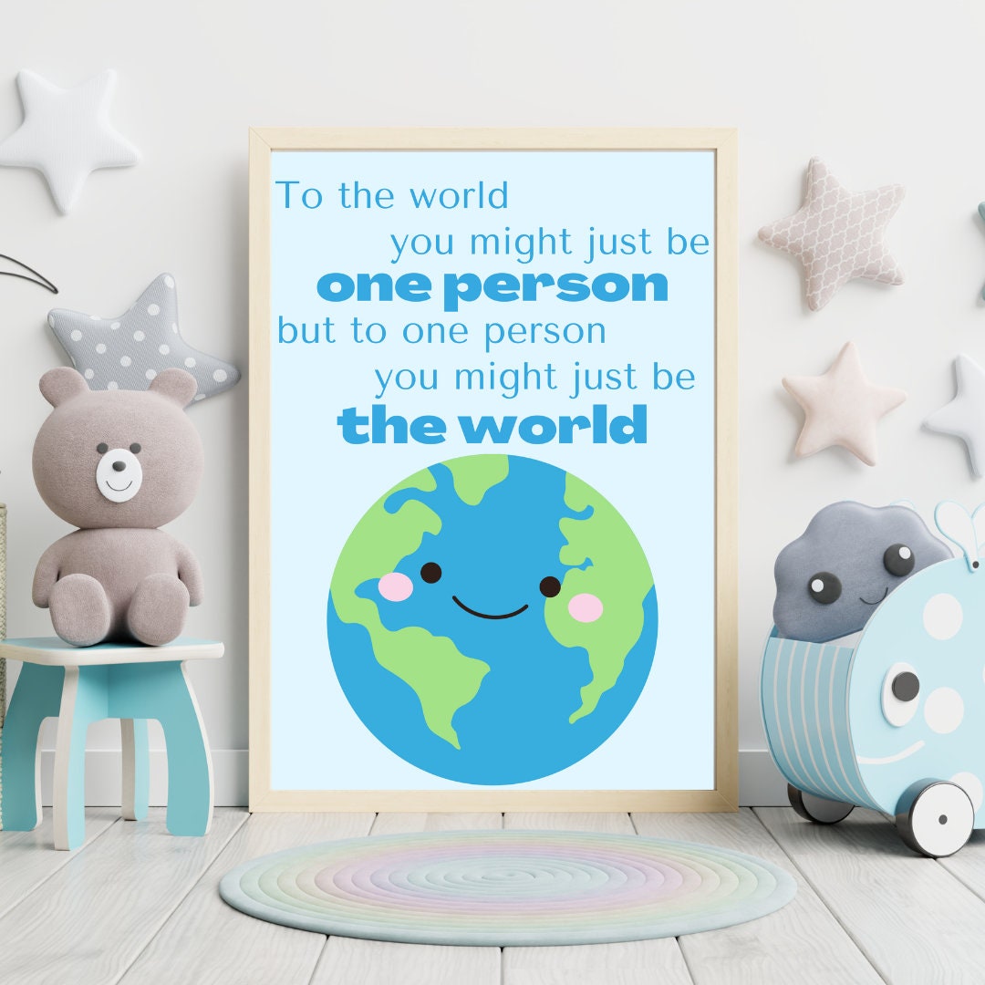 To the World Kids Poster Printable Art, Baby Nursery Decor, Kids Room ...