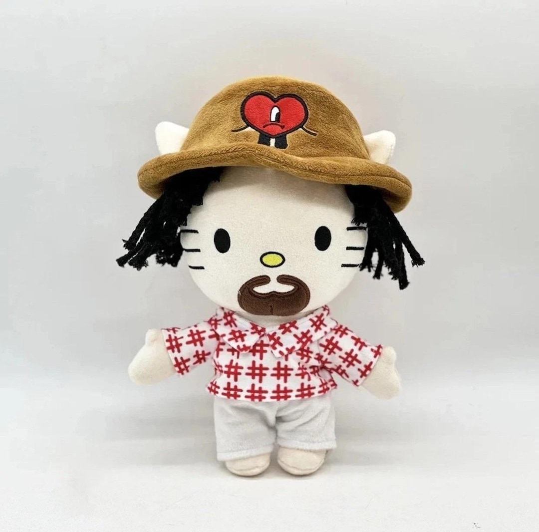 Hello Kitty X Bad Bunny Plushie | Custom Artist Plush Toy, Bedroom ...