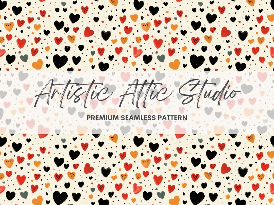 Little Hearts Pattern Dainty Hearts Fabric Seamless Pattern Gender ...