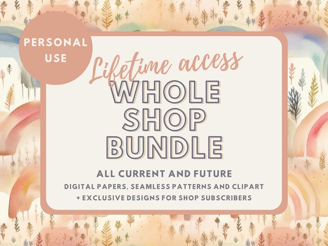 Whole Shop Bundle PERSONAL USE ONLY Seamless Pattern Bundle Digital ...