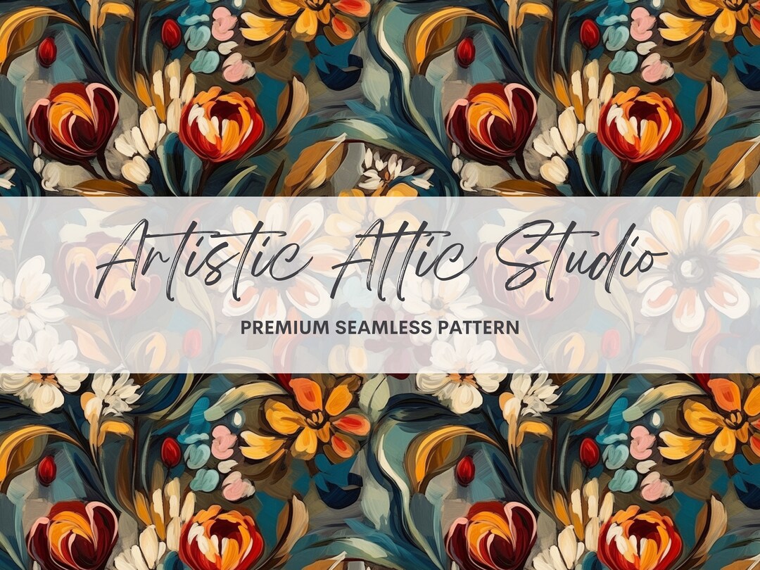 Vintage Floral Cottagecore Fabric Seamless Pattern Floral Digital Paper ...