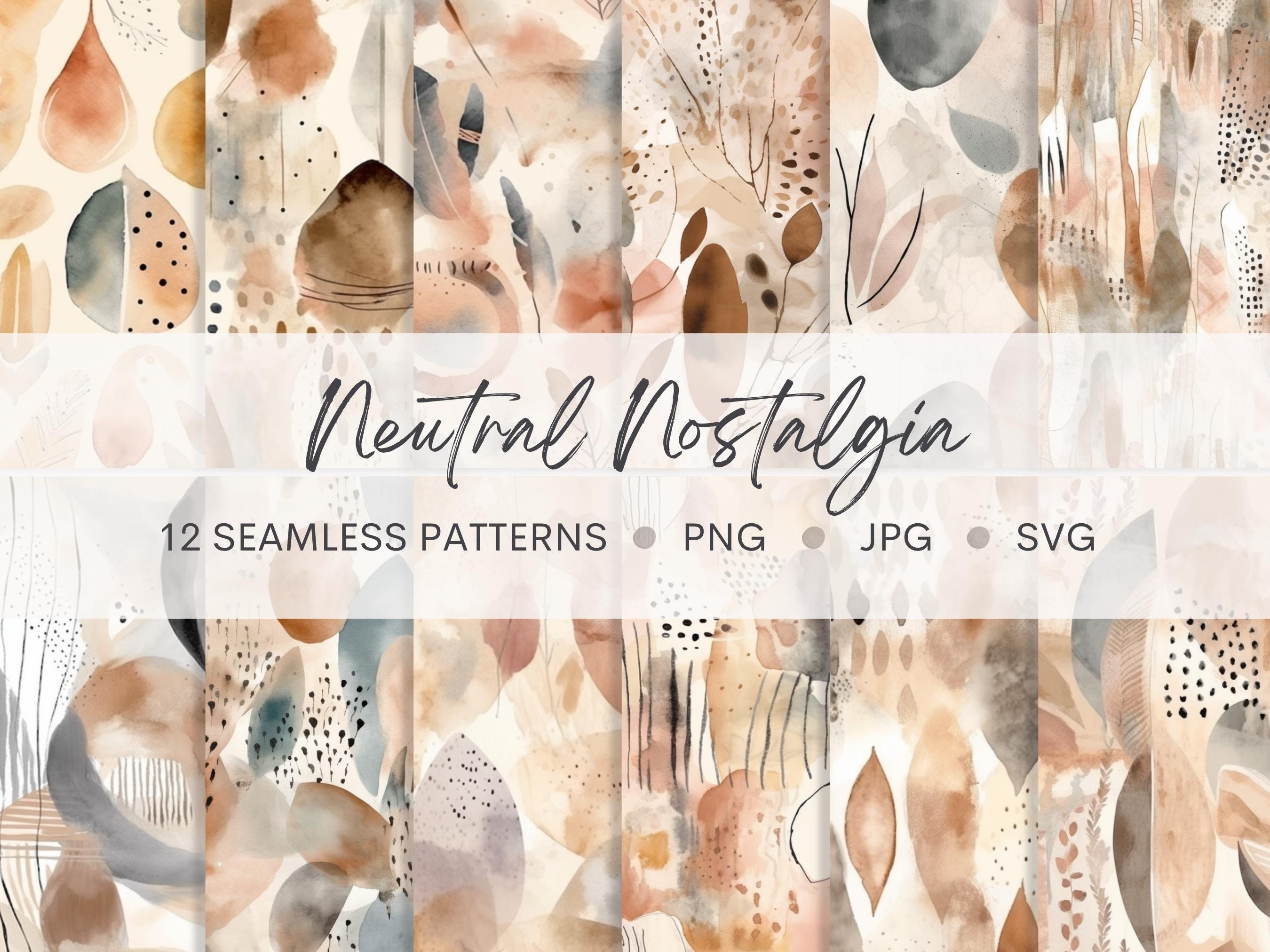 Watercolor Boho Patterns Bundle Digital Paper Boho Watercolor Flowers ...