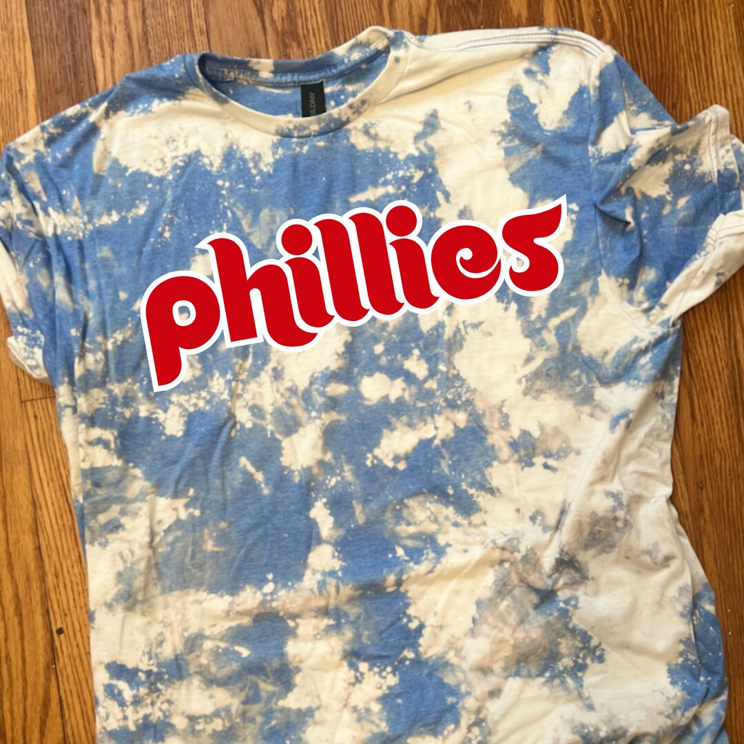 Phillies Blue Reverse Tye Dye Retro Vintage Phillies Red Font and ...