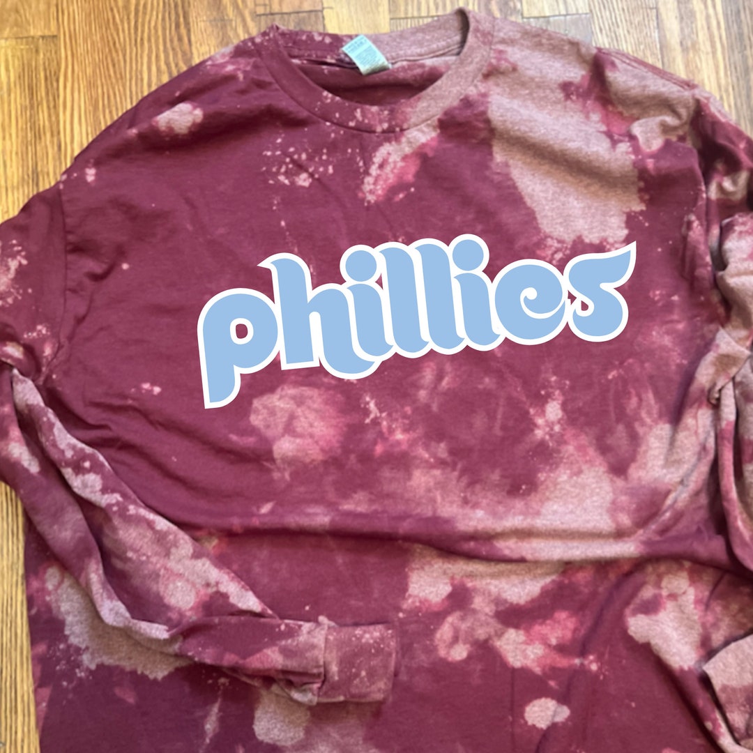 Phillies Maroon Reverse Tye Dye Retro Vintage Phillies Maroon Font and ...