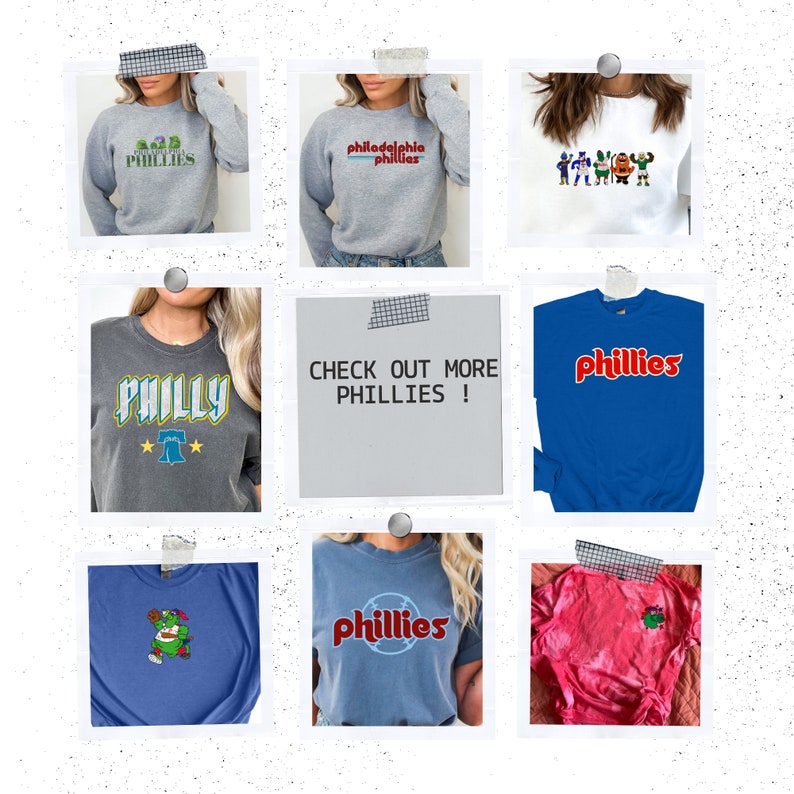 Phillies Comfort Colors Vintage Baseball Tee Front and Back - Etsy