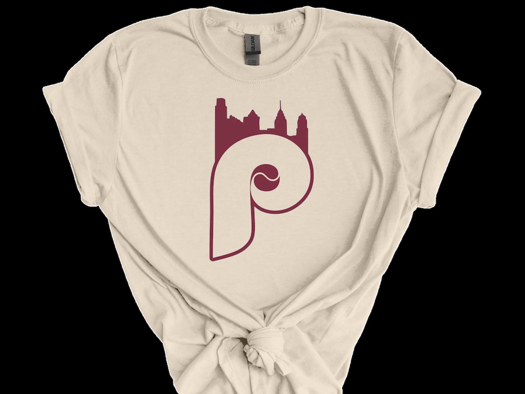 Phillies Skyline Maroon Philadelphia Phillies Tshirt, Phillies Tee - Etsy