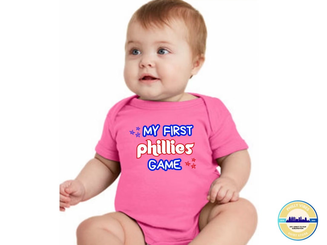 Philly Phillies My First Phillies Game Girls Pink Baby Infant Onesie ...
