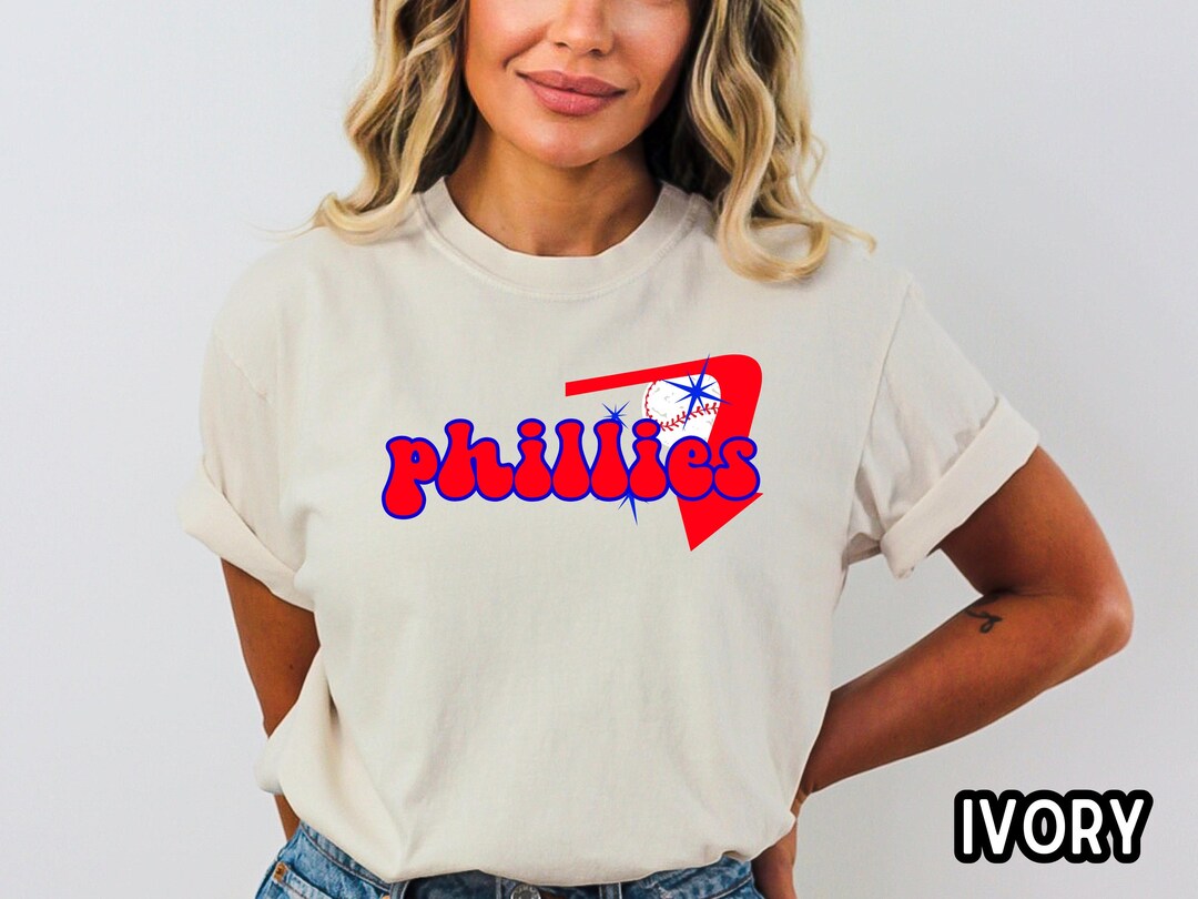 Phillies Retro Logo, Trendy Retro Phillies Baseball Font Comfort Colors ...