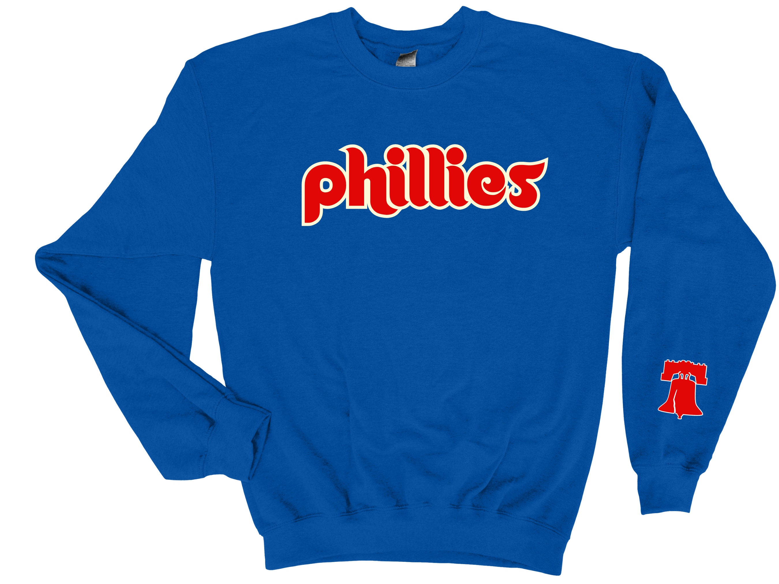Phillies Red and Blue Liberty Bell Sleeve Crewneck Sweatshirt - Etsy