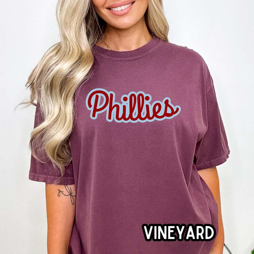 Phillies Cursive Font Retro Vintage Trendy Colors Comfort Colors Tee ...