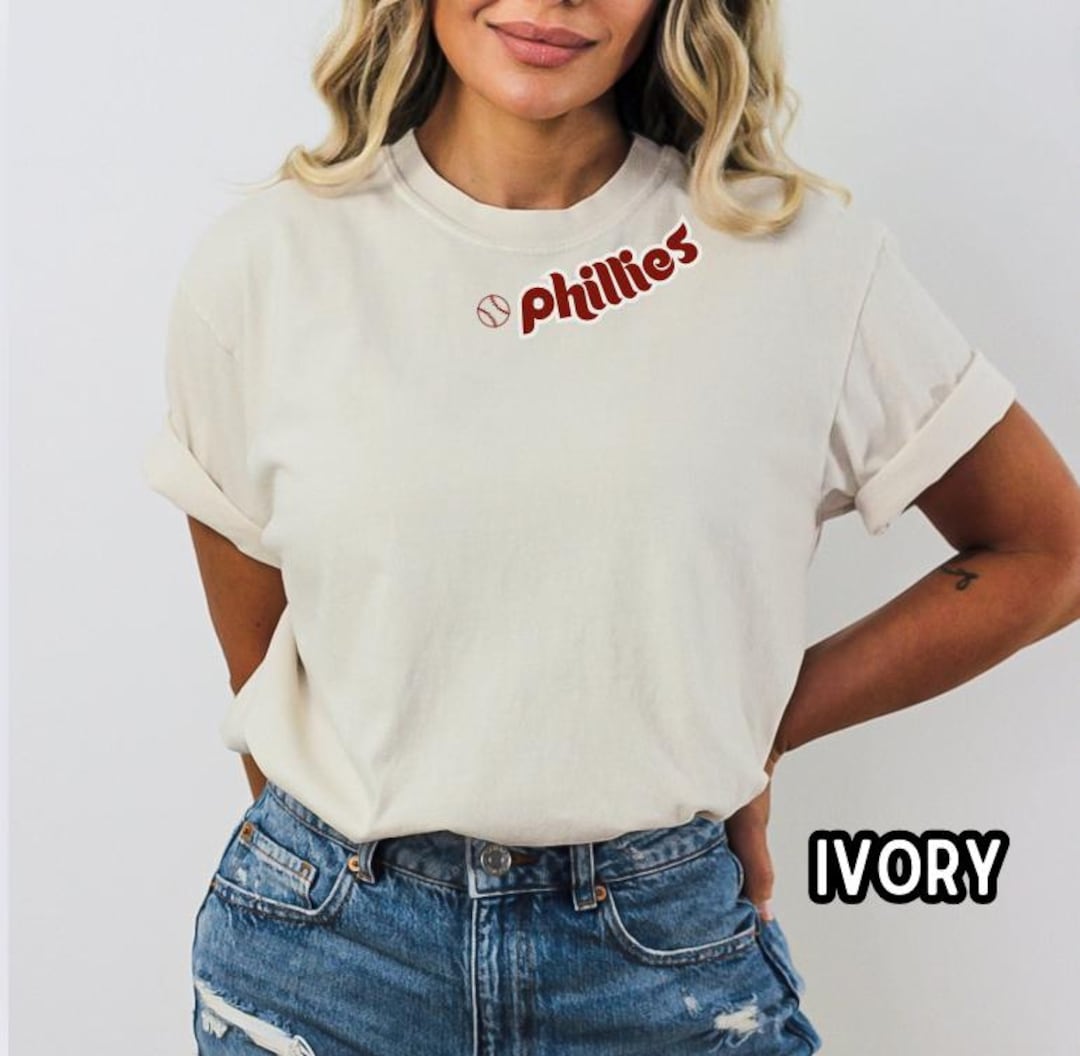 Phillies Comfort Colors Neckline Logo Trending Tee - Etsy