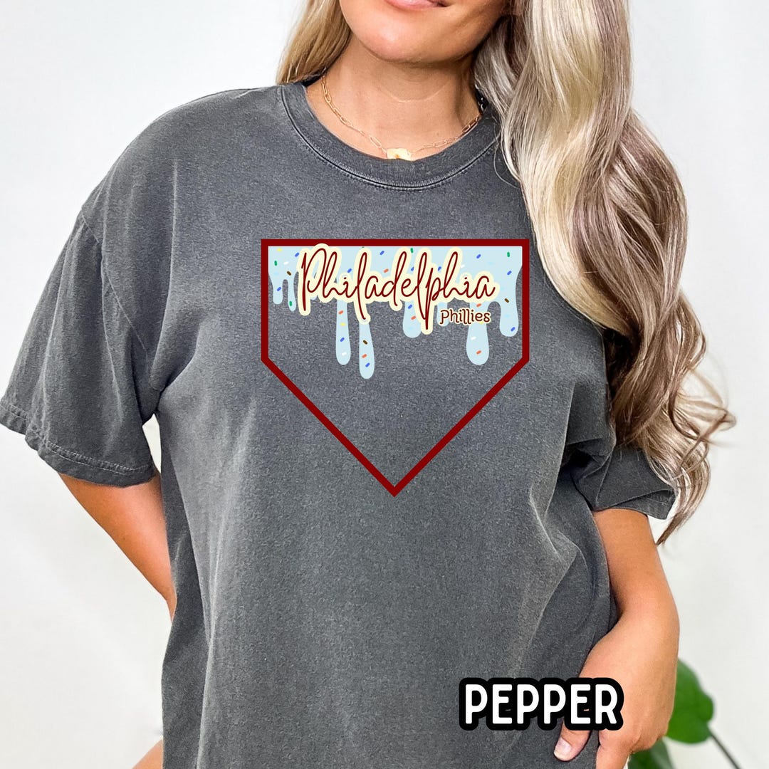 Philadelphia Phillies Ice Cream Drip Comfort Colors Tee - Etsy