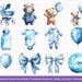 40 Watercolor Gender Reveal Bundle Clipart, Baby Nursery Decor, Baby ...