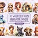 20 Watercolor Chibi Animals Clipart Cute, Chibi, Childrens Book ...