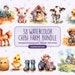 20 Watercolor Chibi Animals Clipart - Cute, Chibi, Childrens Book ...