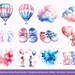 40 Watercolor Gender Reveal Bundle Clipart, Baby Nursery Decor, Baby ...