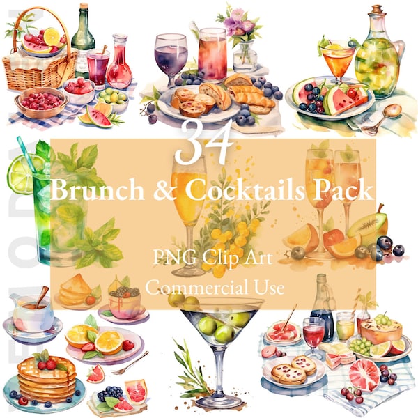 Brunch Clip Art - Etsy