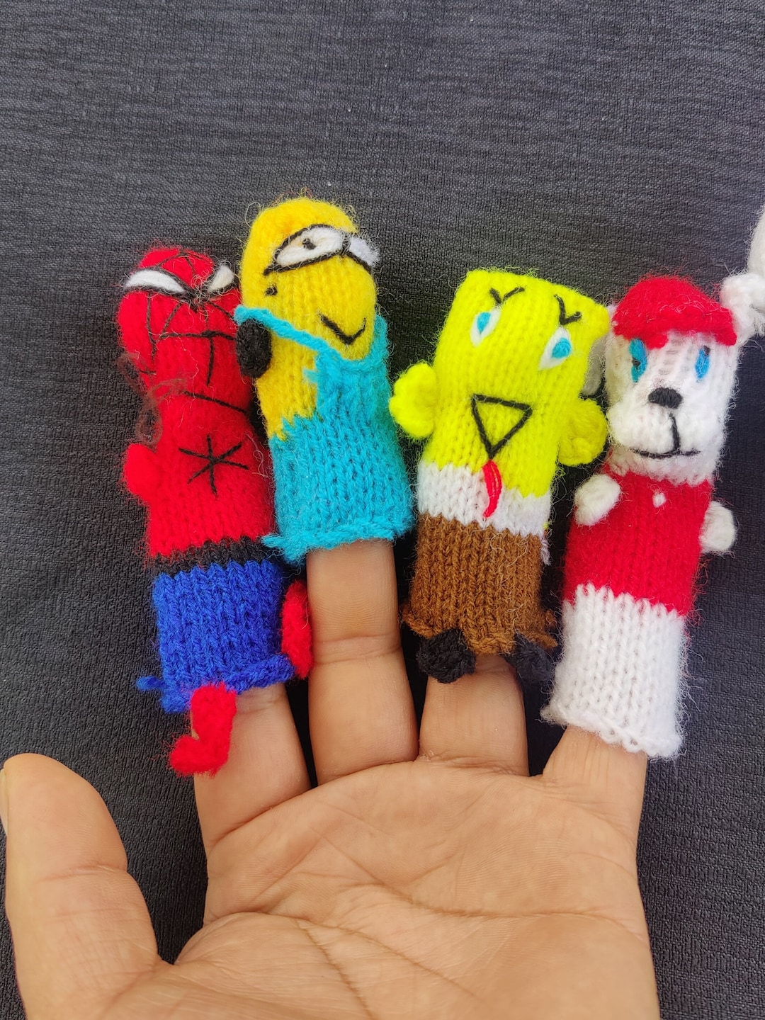 Random Finger Puppets Handmade Cartoon Characters. - Etsy