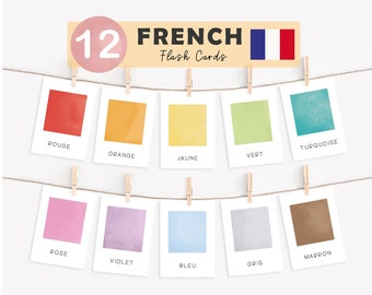 French Language Learning Flashcards & Posters Printable - Etsy UK