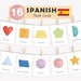 Spanish Shapes Flashcards for Kids Educational Flash Cards Spanish ...