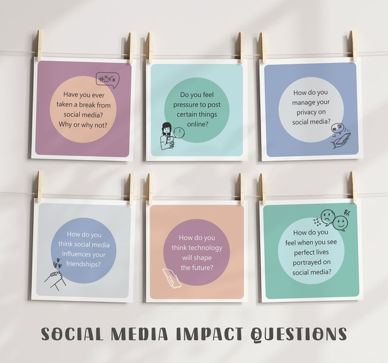 Teens Communication Cards Teen Therapy Notes Social Media Addiction ...