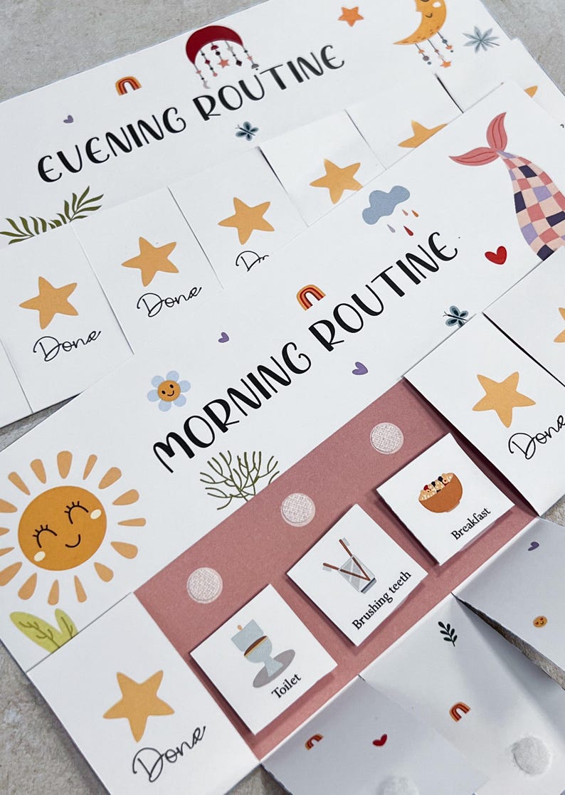 Toddler Chore Chart Visual Daily Routine Cards Daily Rhythm Chore Chart ...