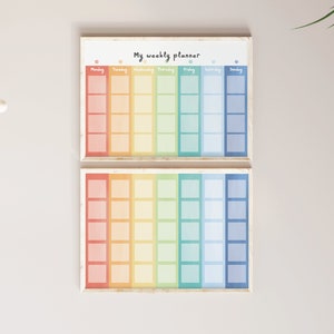 Visual Weekly Planner Kids Visual Timetable Routine Cards Autism Visual ...