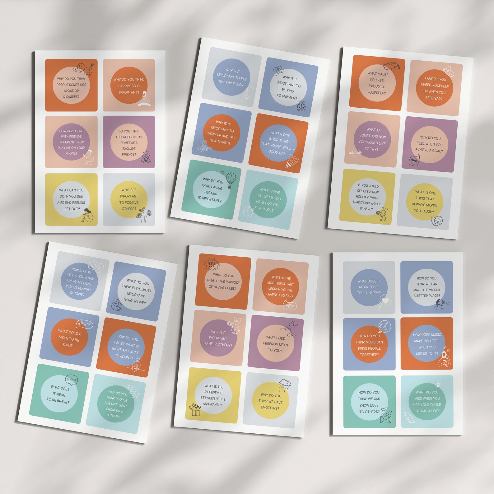 Kids Communication Cards Kids Therapy Notes Talk Family Conversation ...