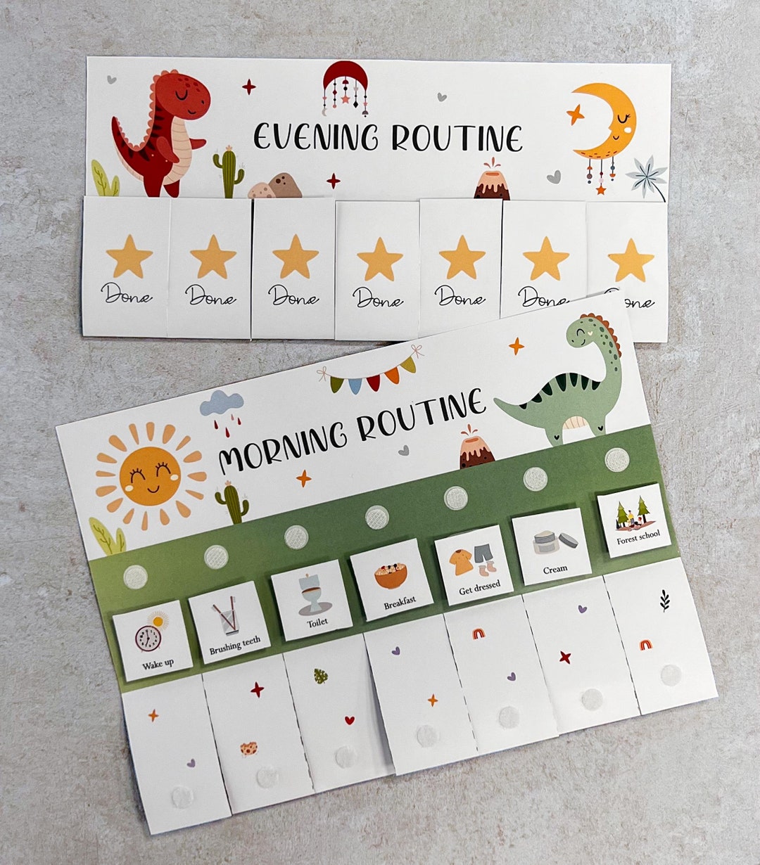Daily Routine Flip Chart Kids Visual Routine Cards Daily Rhythm Chore ...