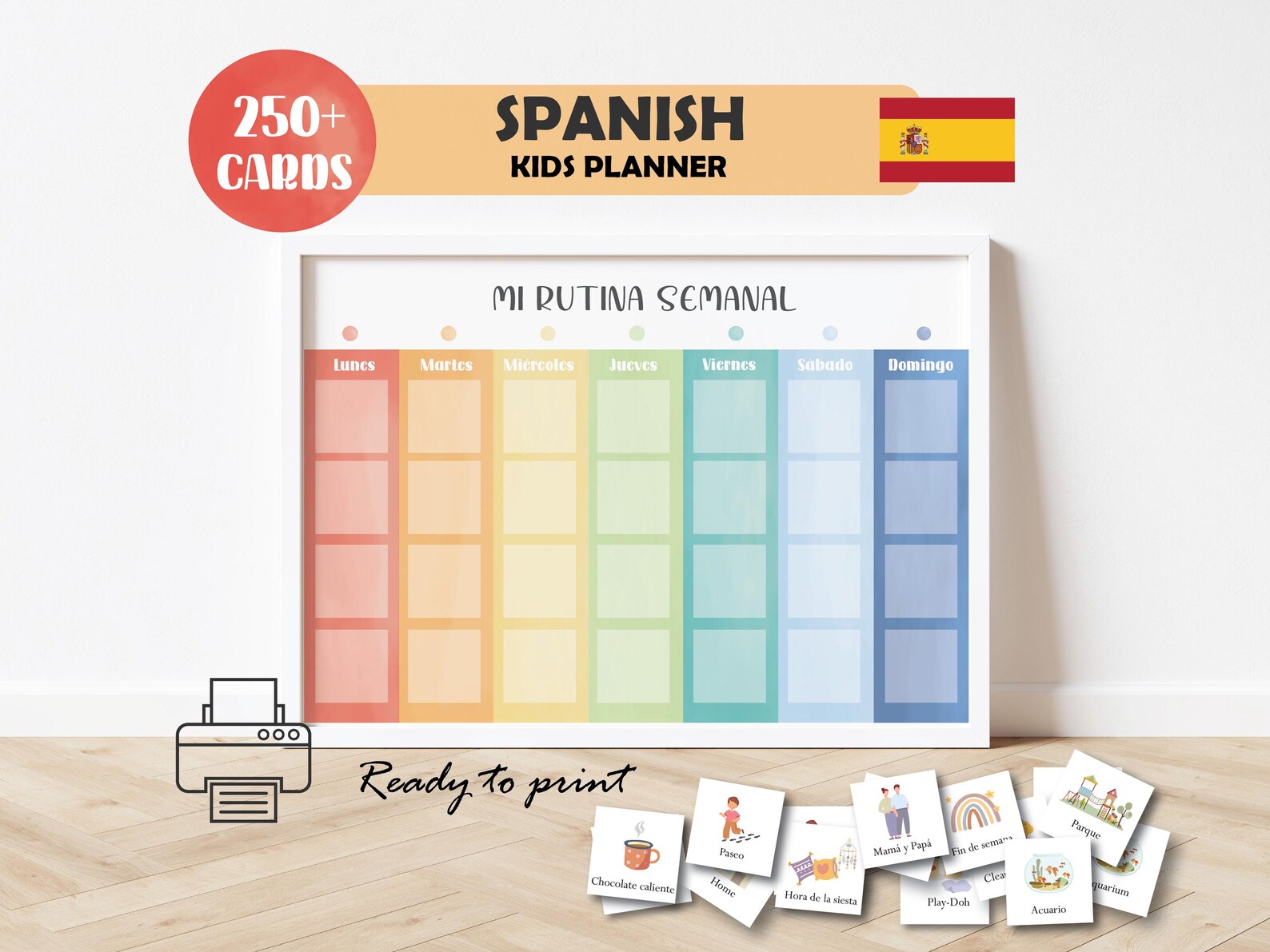 Rutinas Y Tareas Para Niños Planificador Horario Semanal Plantillas De ...