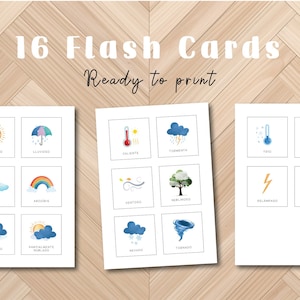 Spanish Weather Flashcards for Kids Printables Spanish Teacher ...