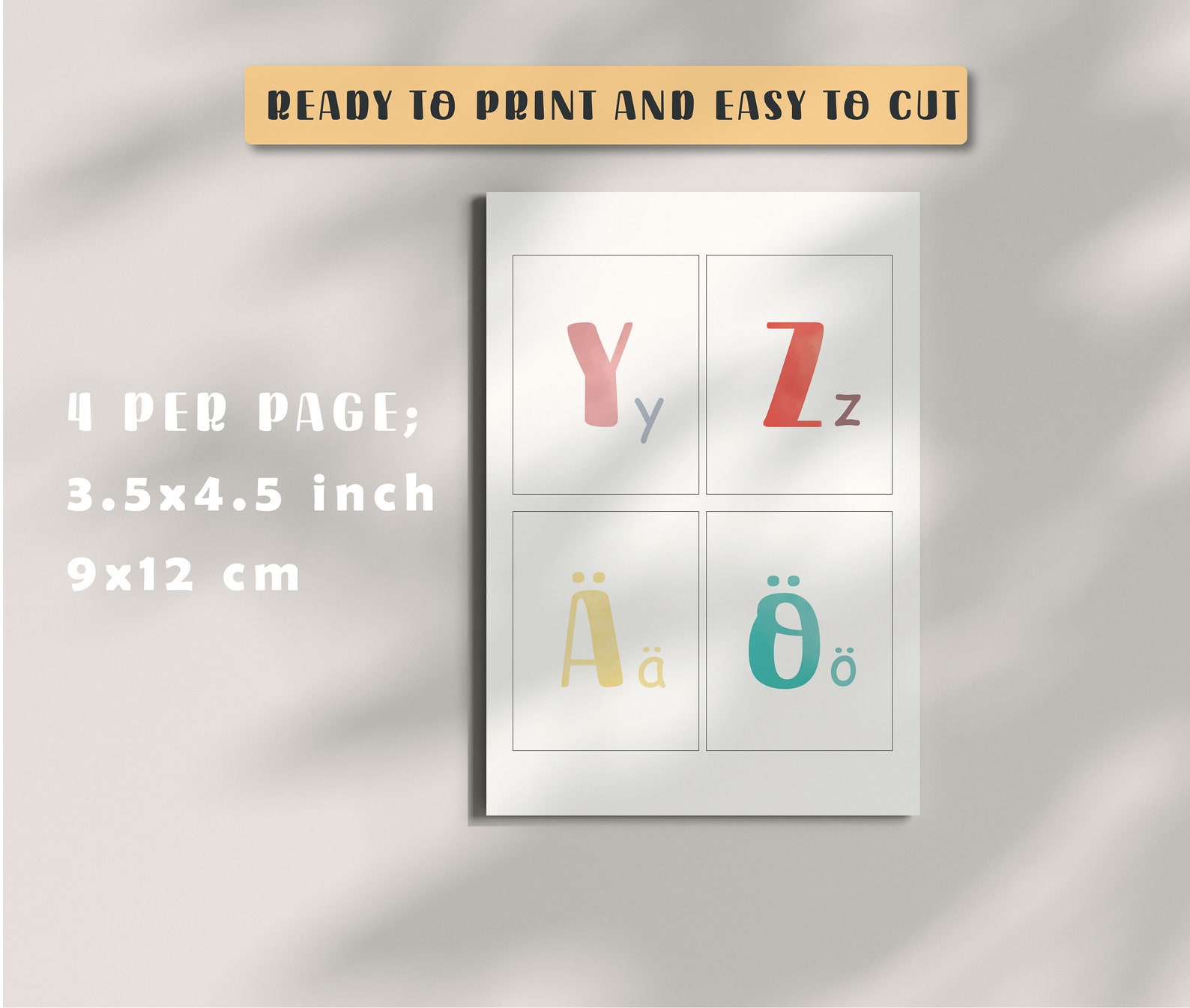 German Alphabet Letters Flash Cards German Language German Kids ...