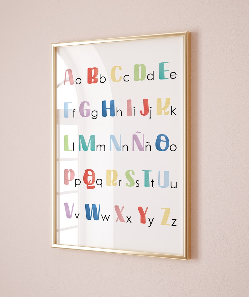 Spanish Alphabet Poster Spanish for Kids Spanish Teacher Spanish ...