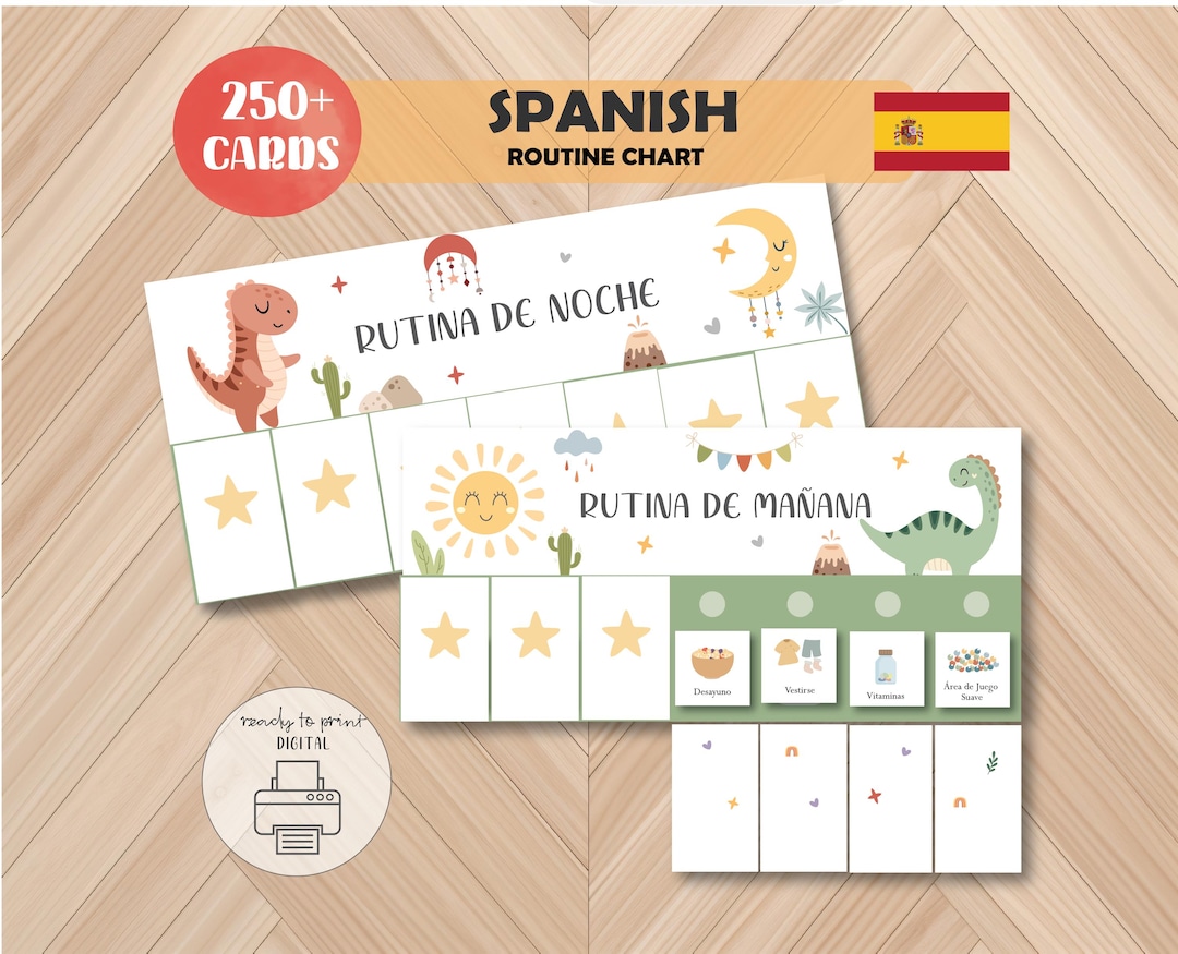 Spanish Flip Chart Routine Chart Chore Chart Routine Cards Spanish ...