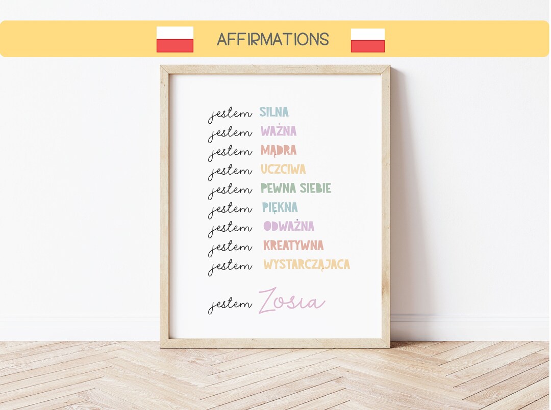 Polish Poster for Kids Emotional Education in Polish, Polish Language ...