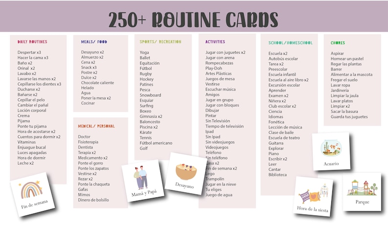 Plantillas De Rutinas Diarias Para Niños Calendario Visual Calendario ...