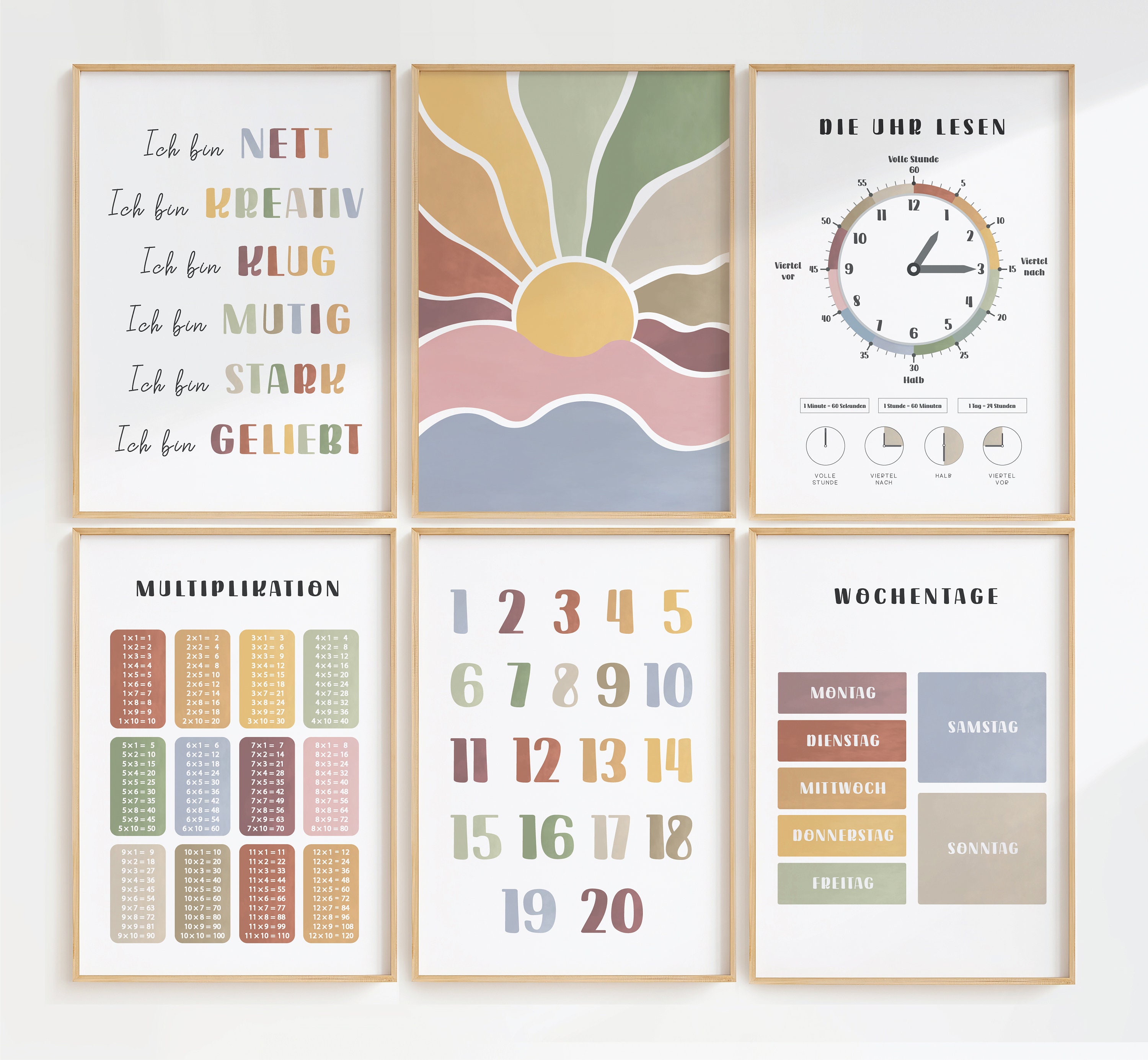 German Language German Posters German Learning German for Kids Room ...