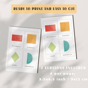 Spanish Shapes Flashcards for Kids Educational Flash Cards Spanish ...