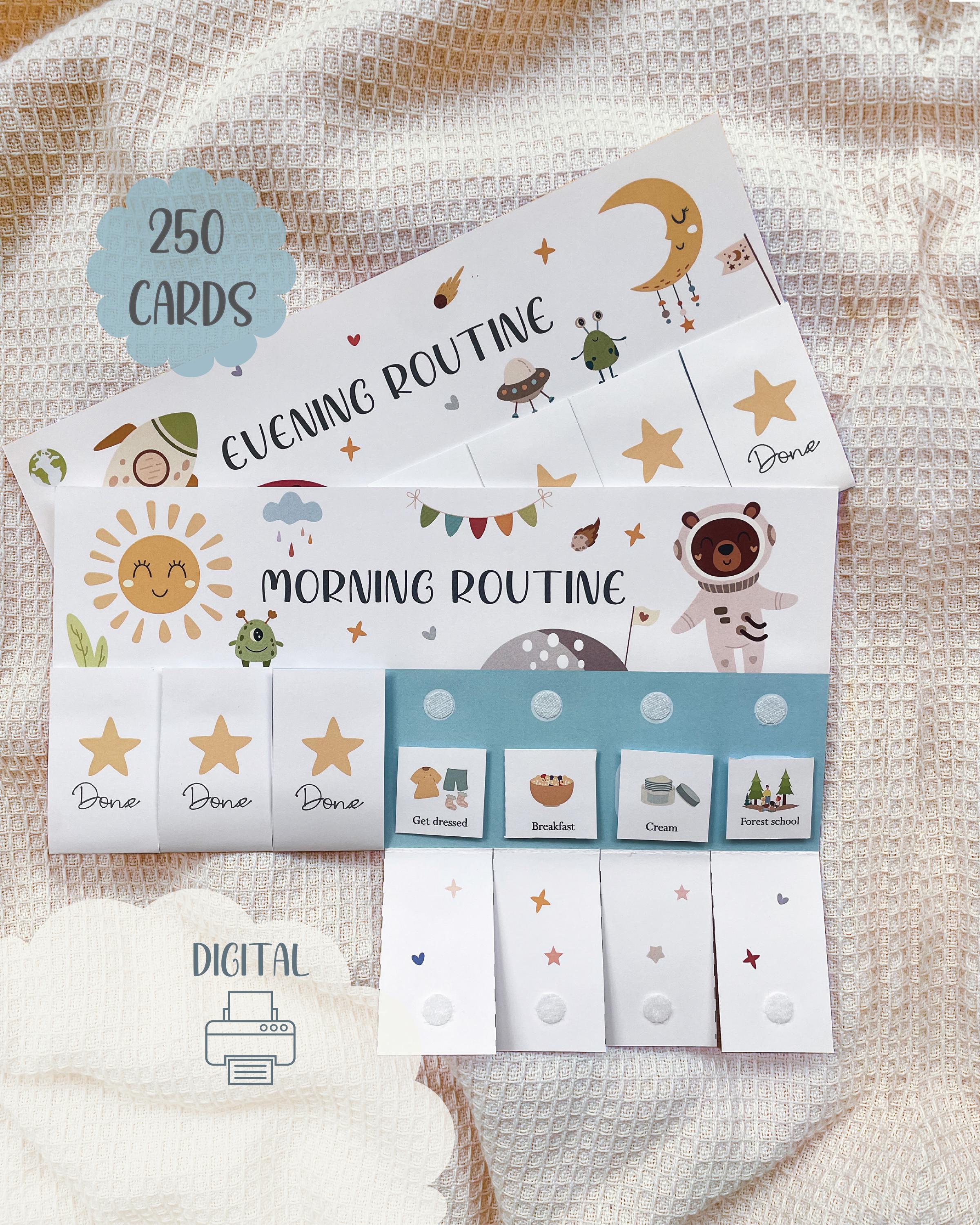 Kids Organization Tool Chore Chart Morning Routine for Kids Evening ...