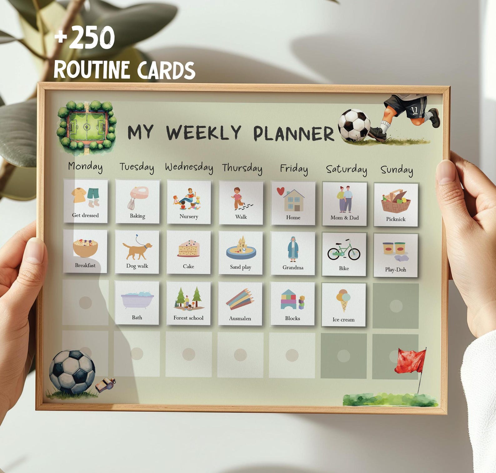 Weekly Schedule Kids Visual Planner Routine Cards Visual Calendar ...