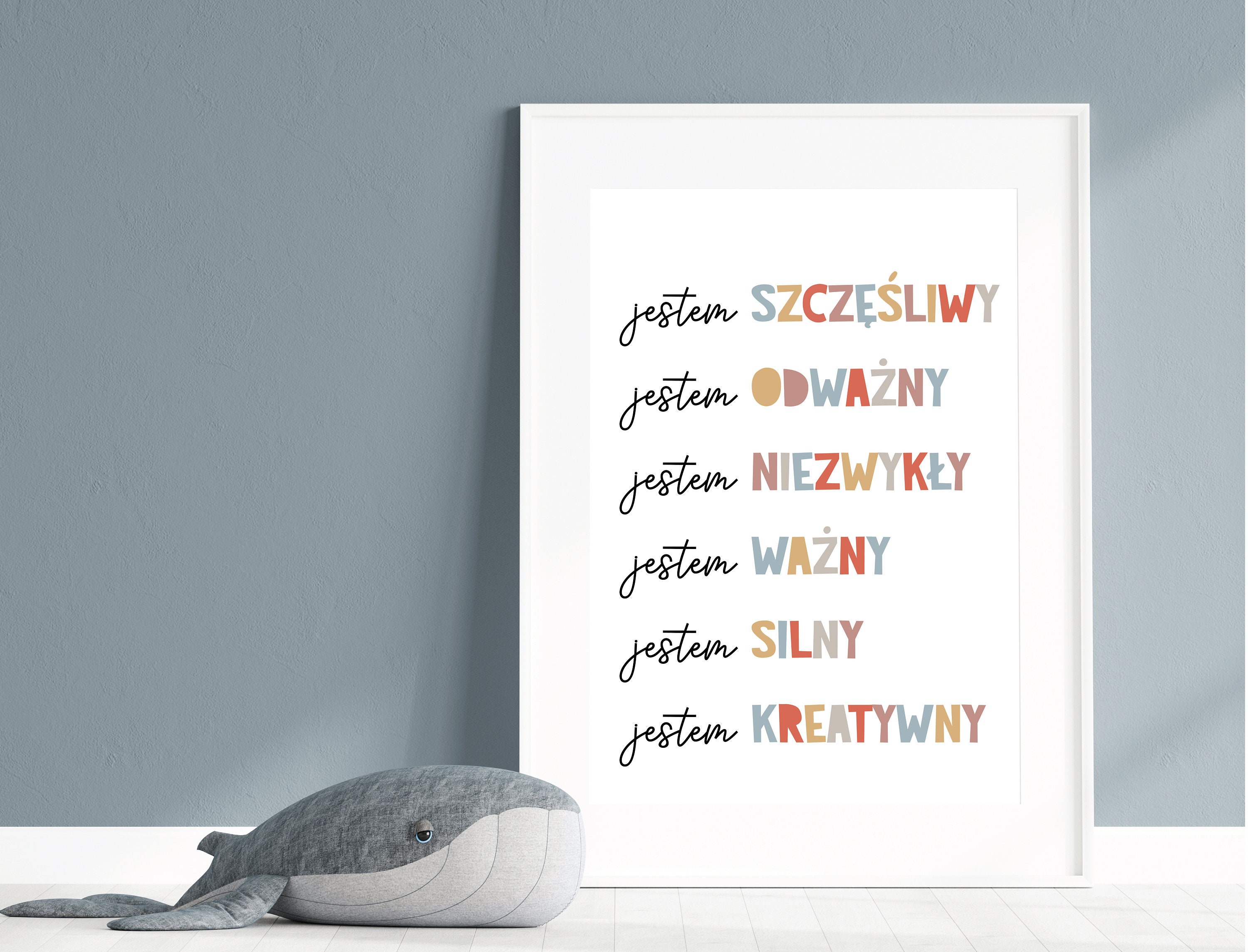 Kids Affirmation, Poster in Polish for Kids Room, Pozytywne Afirmacje ...