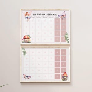 Plantillas De Rutinas Diarias Para Niños Calendario Visual Calendario ...