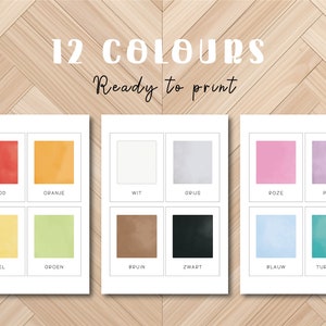 Dutch Colors Flashcards for Kids – Bilingual Printable Cards, Dutch ...