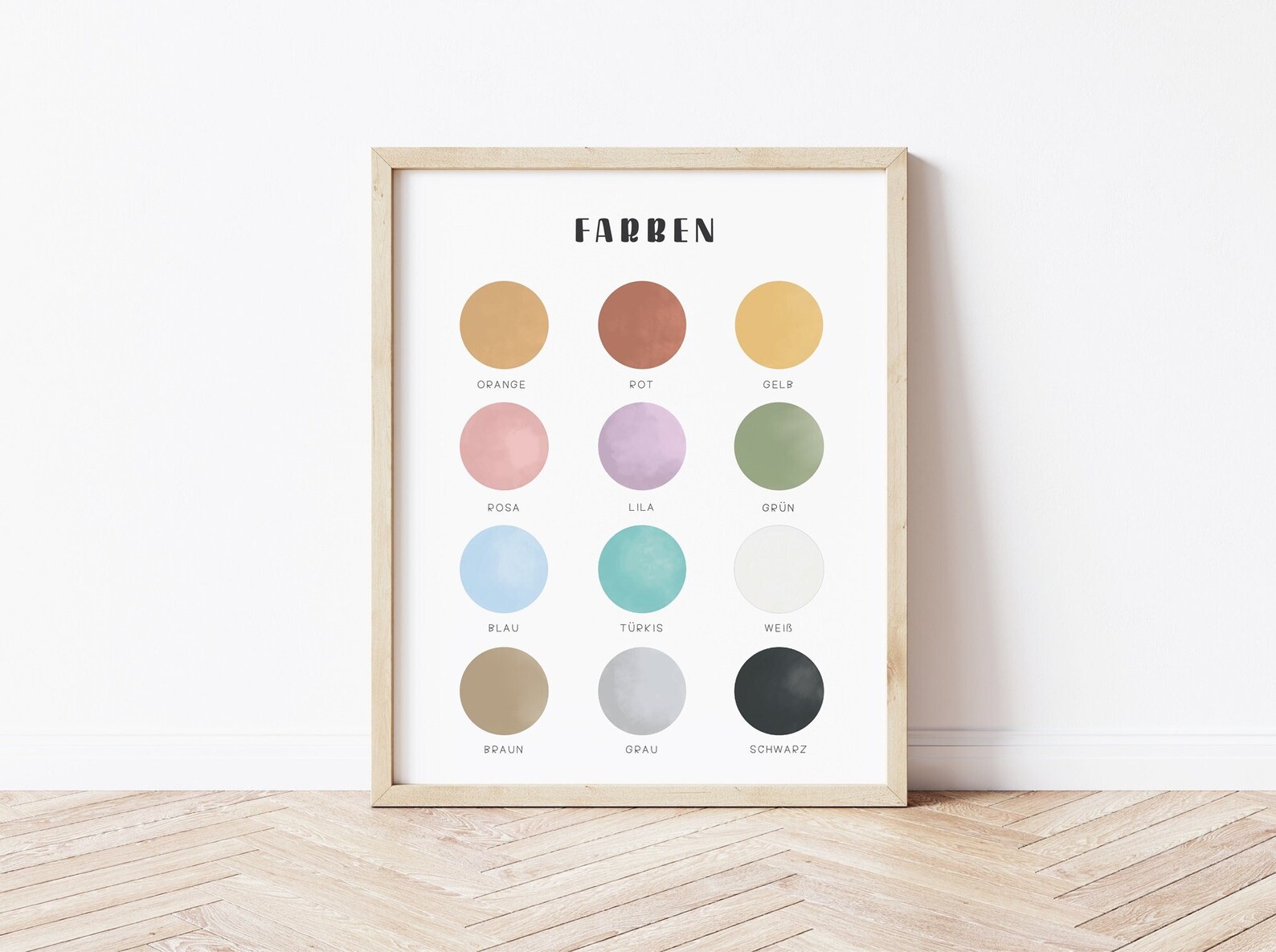 Colors in German Poster Kinderzimmer Deco Colours Poster Preschool ...