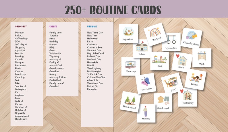 Kids Visual Routine Cards – Daily Flip Chart, Chore & Habit Tracker ...