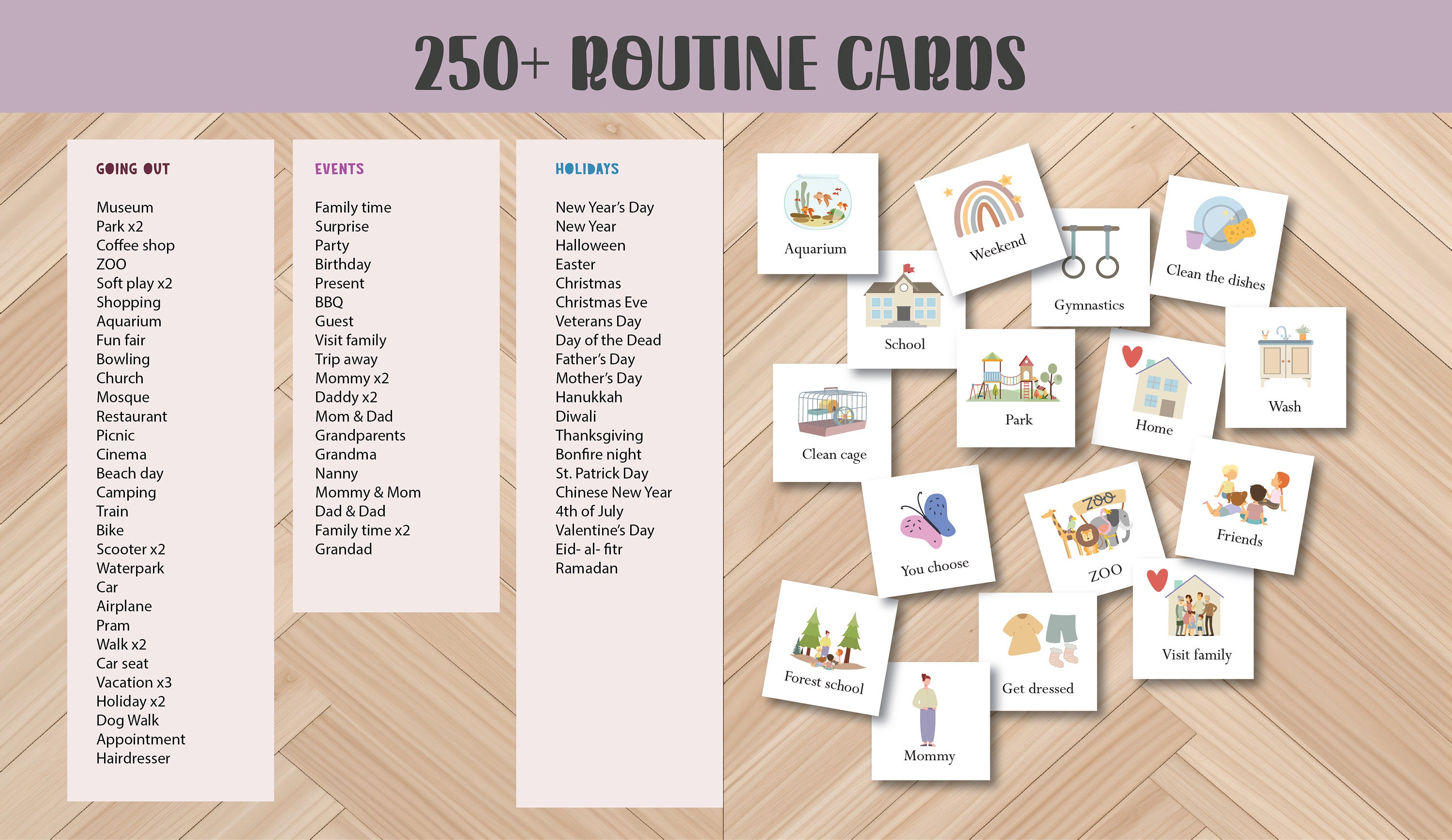 Daily Routine Flip Chart Kids Visual Routine Cards Daily Rhythm Chore ...