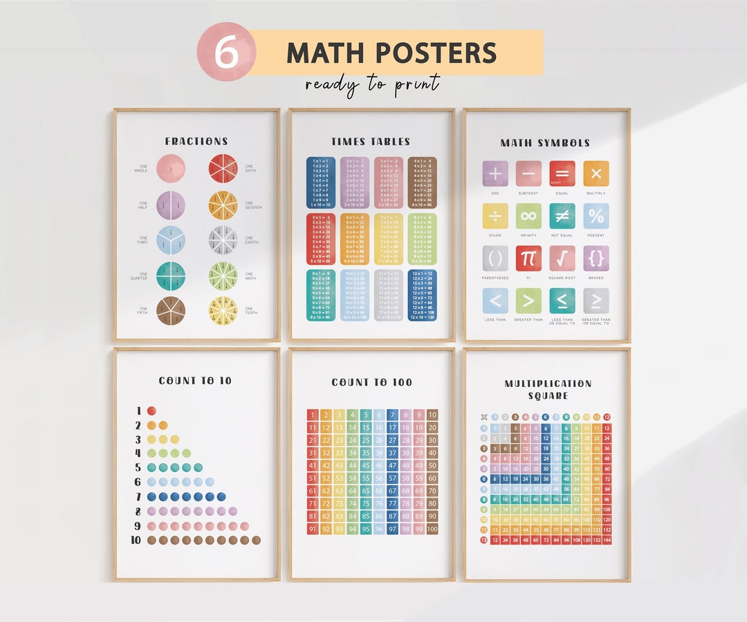 Math Posters Math Worksheets Preschool Printable Math Games Math ...
