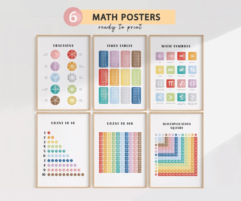 Math Posters Math Worksheets Preschool Printable Math Games Math ...