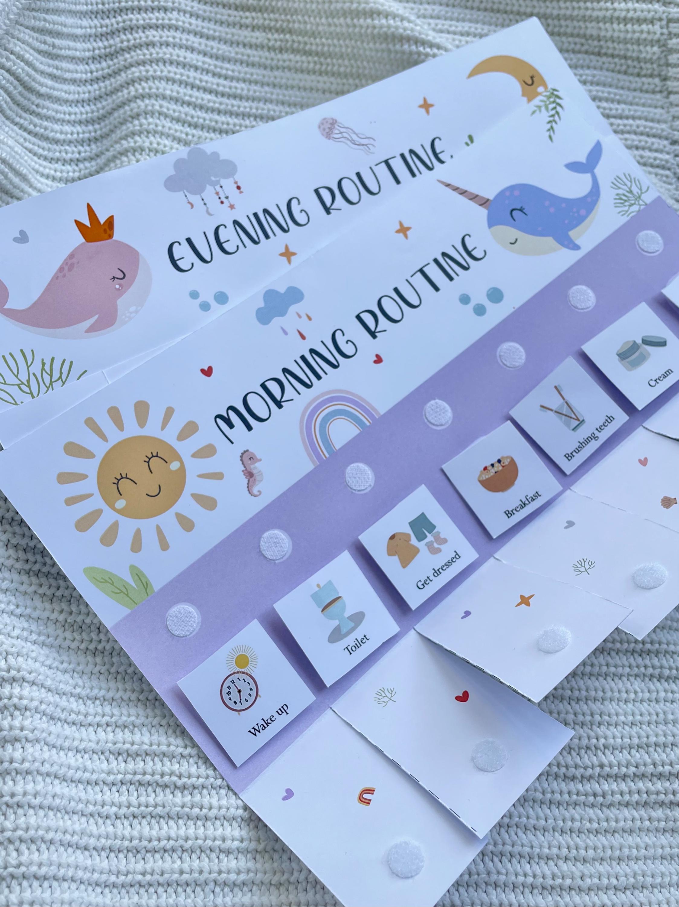 Toddler Chore Chart Routine Flip Chart Kids Visual Daily Routine Cards ...