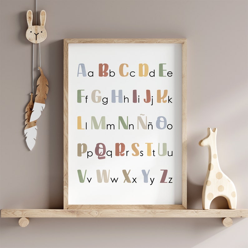 Alfabeto Español Abecedario Spanish Alphabet Poster Spanish Montessori ...